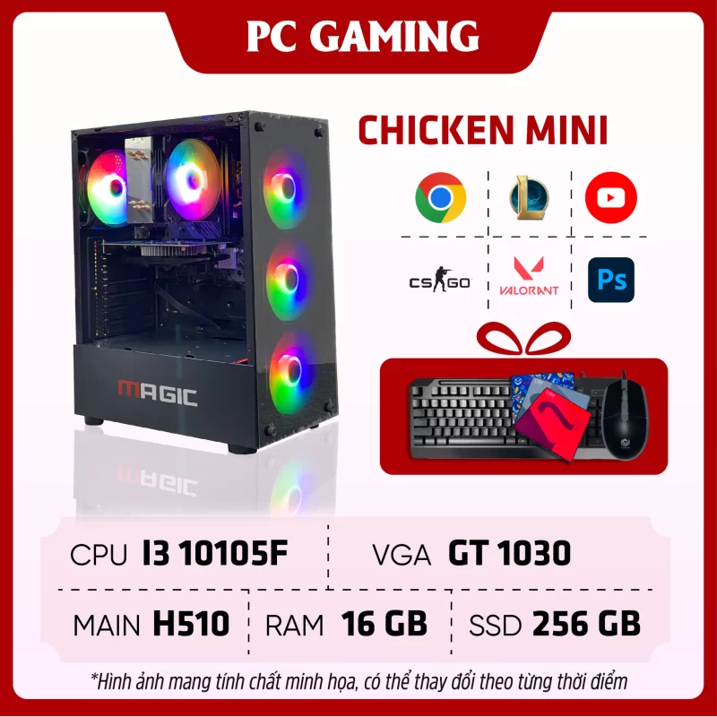 PC Gaming STAR CHICKEN MINI | GT 1030, Intel - Điện Máy Chợ Nhỏ Gia Kiệm